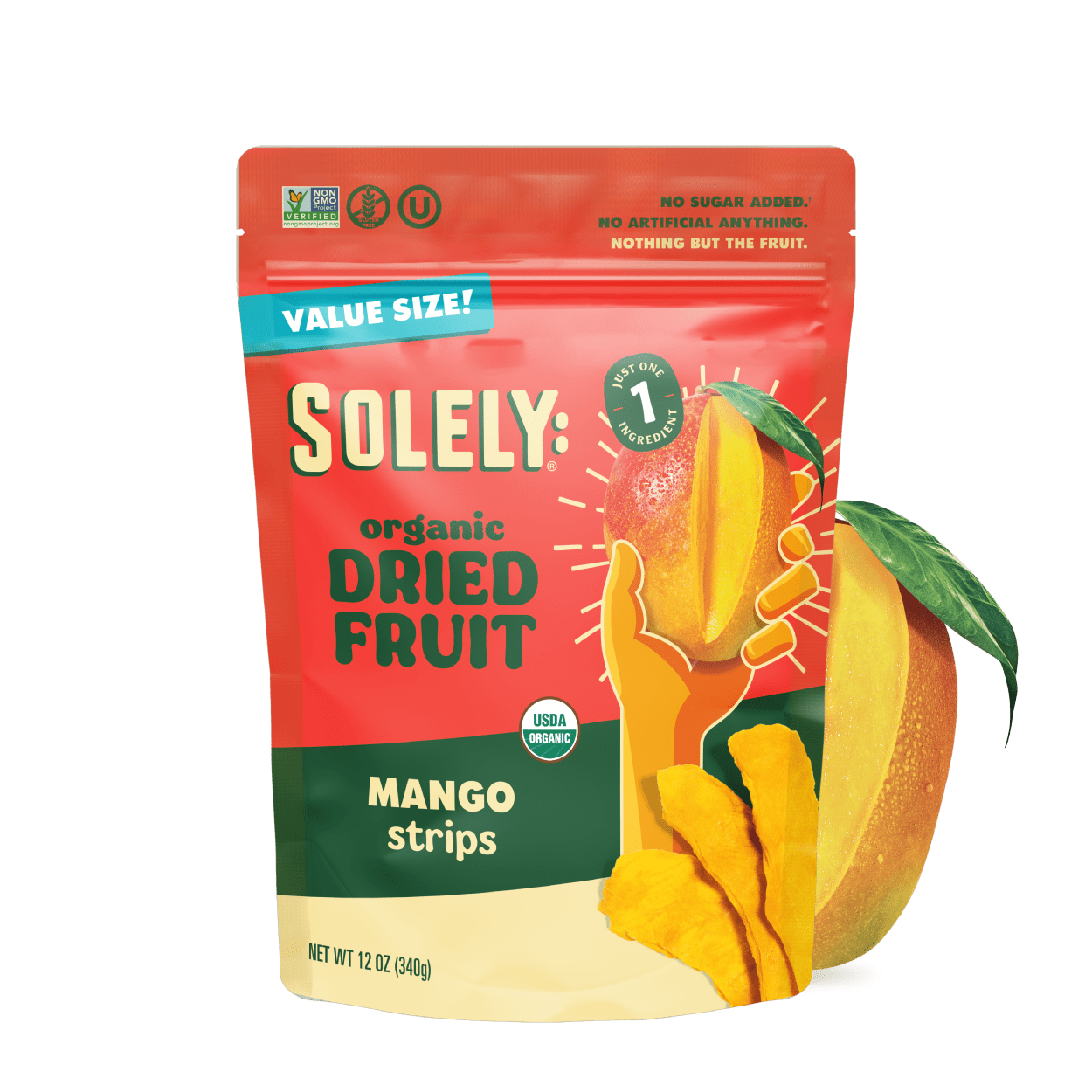 Organic Dried Mango Strips 12oz Value Size – Solely