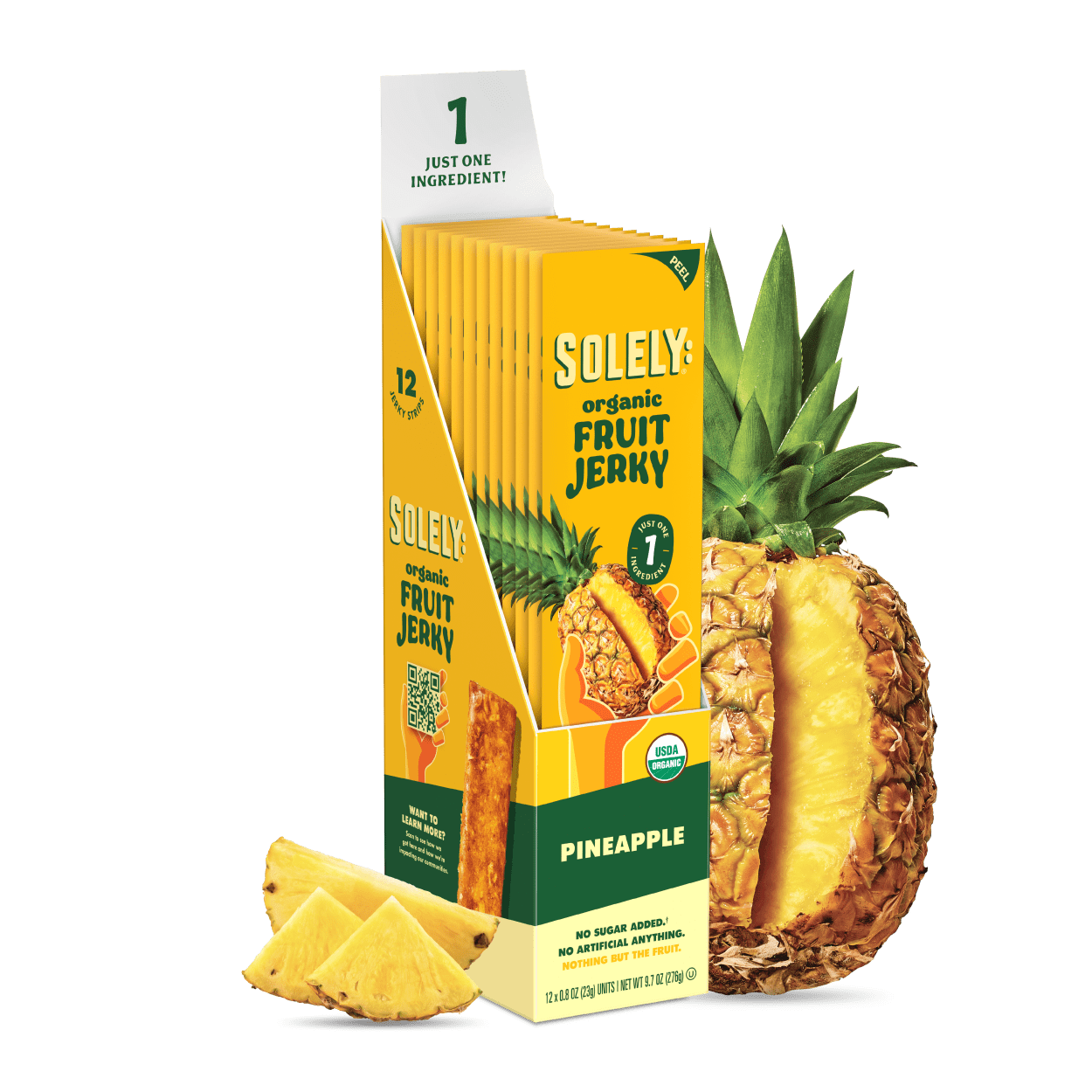 Organic Pineapple Fruit Jerky – Solely