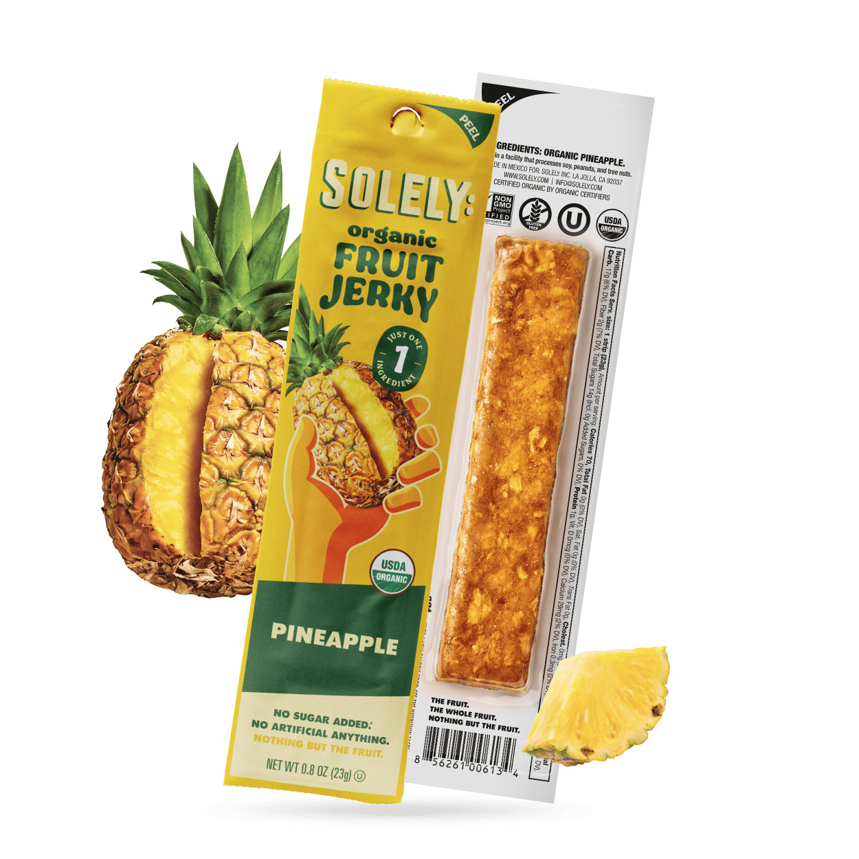Organic Pineapple Fruit Jerky – Solely